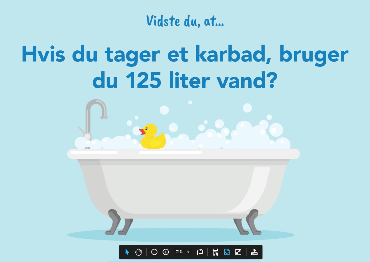 Skilte med fakta om vand - Danske Vandværker
